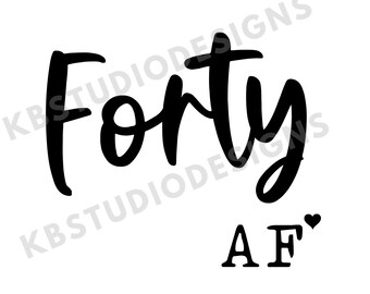Forty Af Svg - Etsy Canada