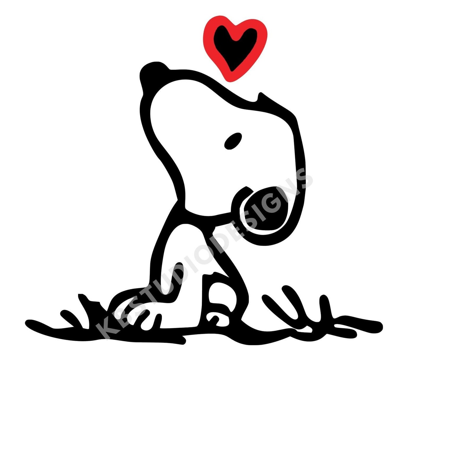 Snoopy Peanuts Filled and Outline SVG PNG Cricut Cameo | Etsy