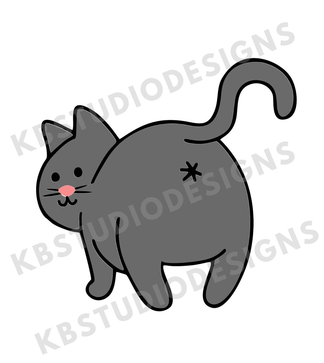 Cat Butt SVG, PNG, JPG, Funny Cat Svg, Cricut, Silhouette Cameo, Cut ...