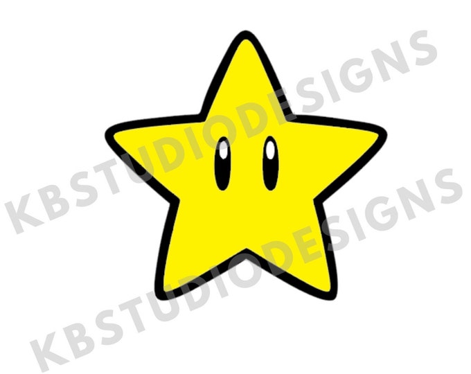 Mario Star SVG for Craft Machines Cricut Cameo Silhouette - Etsy Canada