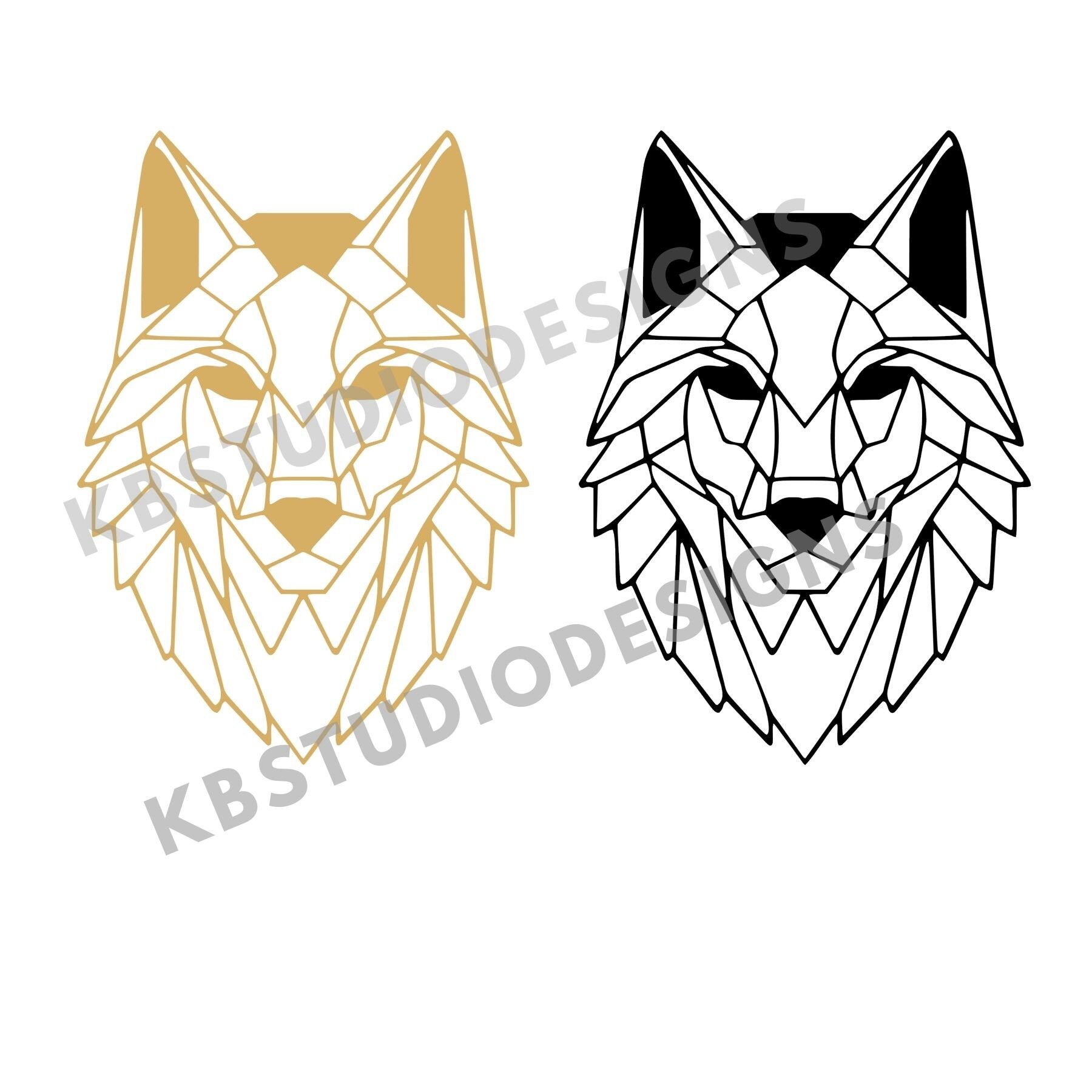 Wolf SVG PNG Jpg Geometric Wolf Svg Cricut Silhouette - Etsy
