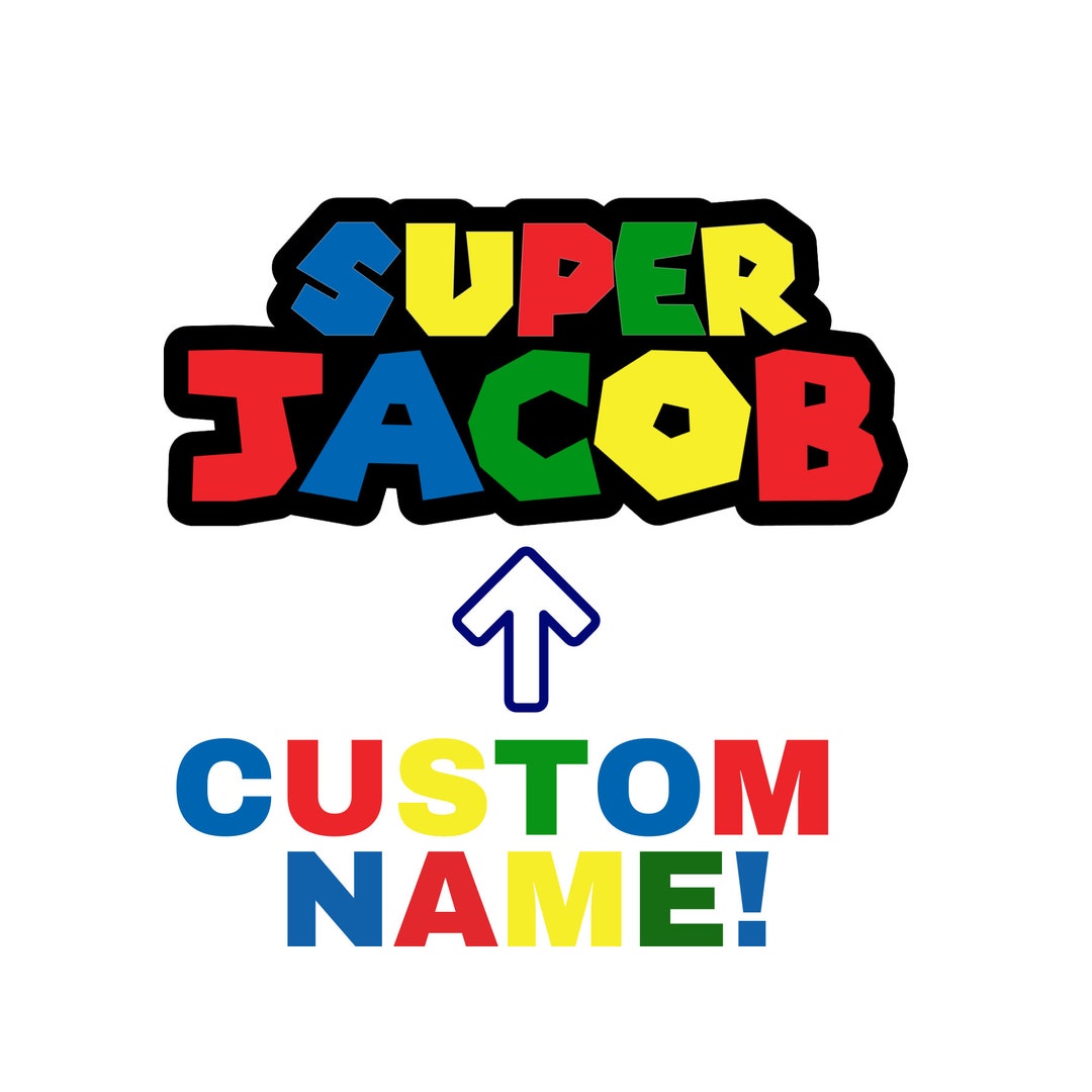 Custom Super Mario Name, Custom Name in Mario Font SVG PNG Jpg, Custom ...