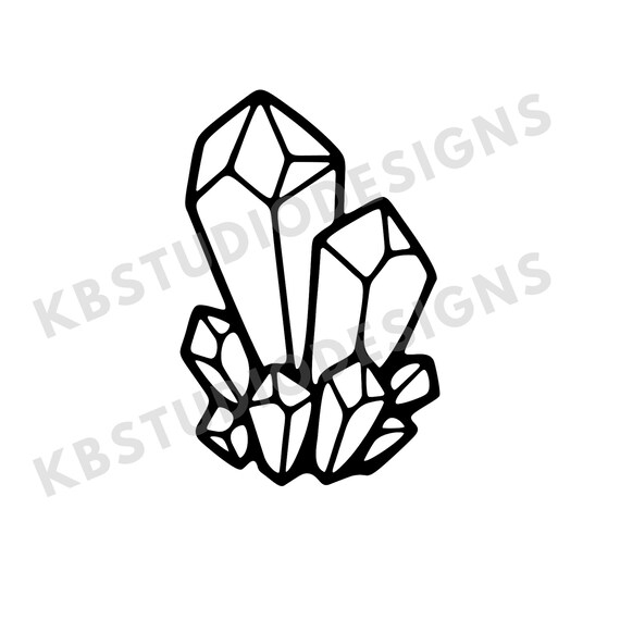 Crystals SVG PNG JPG Crystal Svg Cricut Silhouette Cameo | Etsy