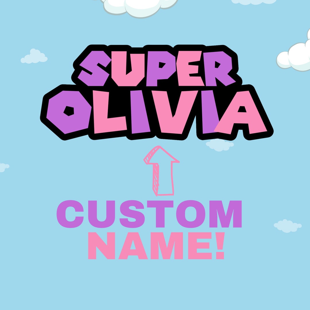 Custom Super Mario Name, Custom Name in Mario Font SVG PNG Jpg, Custom ...