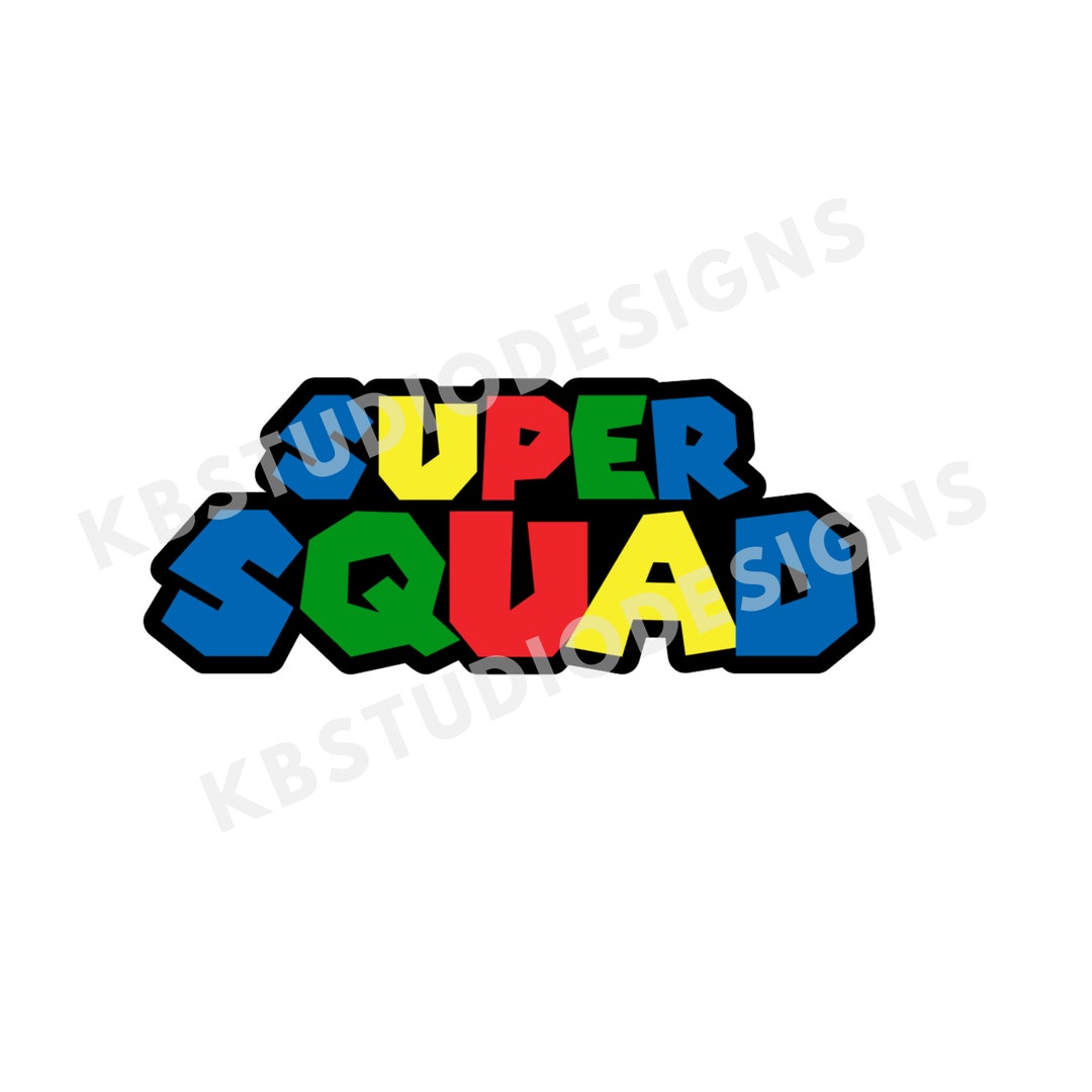 Super Mario Squad Tshirt SVG,PNG, Super Squad Svg, Birthday Boy Squad ...