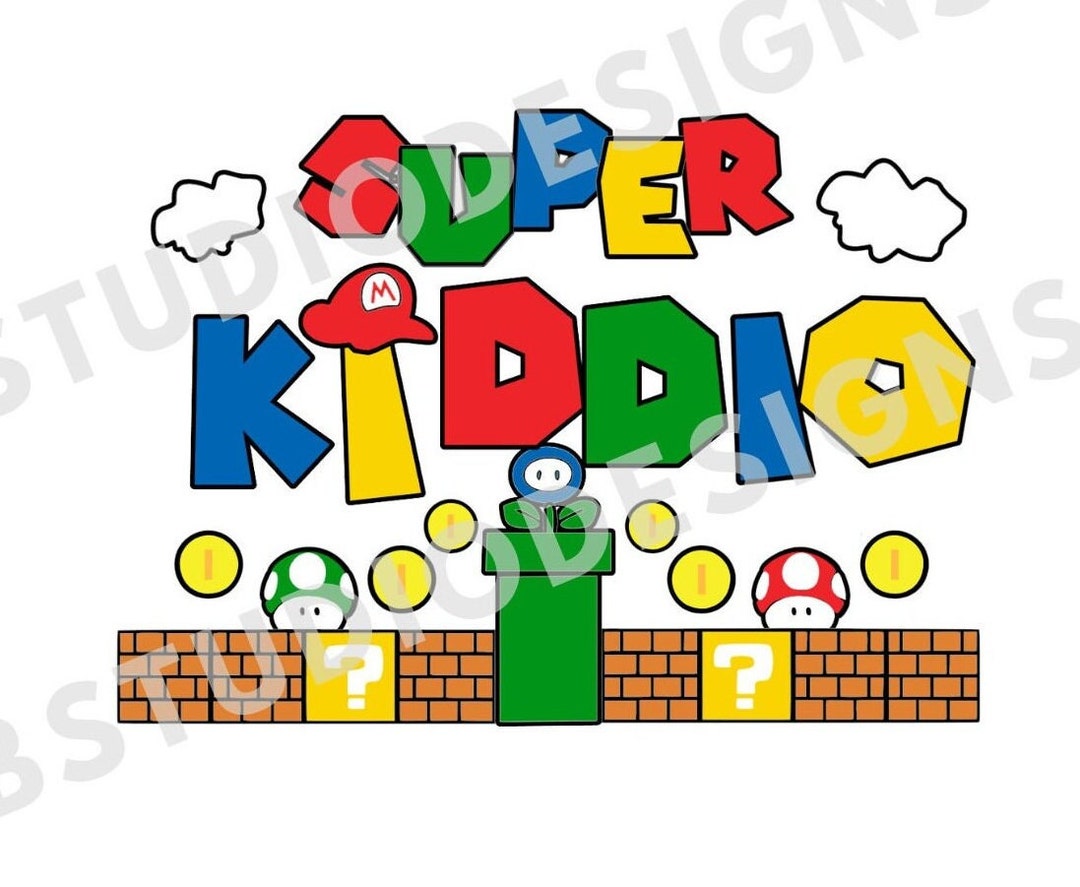 Super Kiddio SVG PNG Jpgi Mario Instant Downloadsuper Mario Svgdigital ...