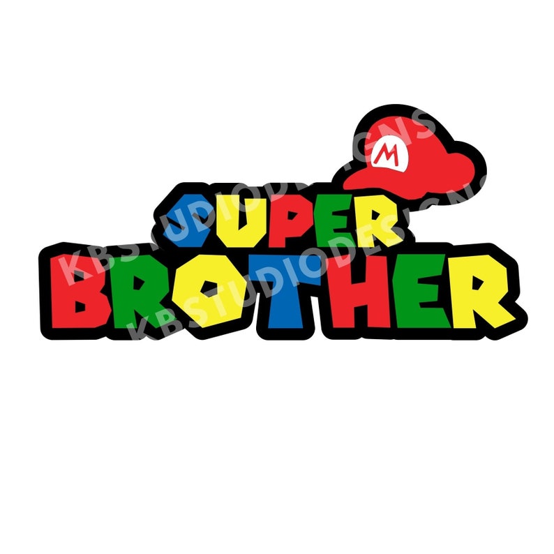 Super Brother Svg Png Jpg super Mario Brother Svgcricut | Etsy
