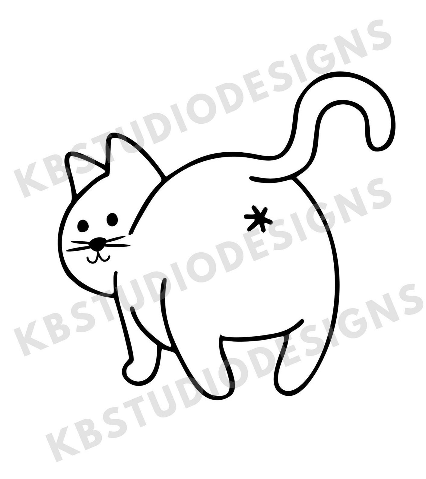 Cat Butt SVG PNG JPG Funny Cat Svg Cricut Silhouette - Etsy
