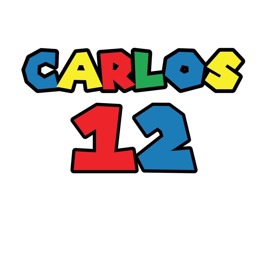 Custom Mario Name and Age, Personalized Mario Birthday Name and Age for ...