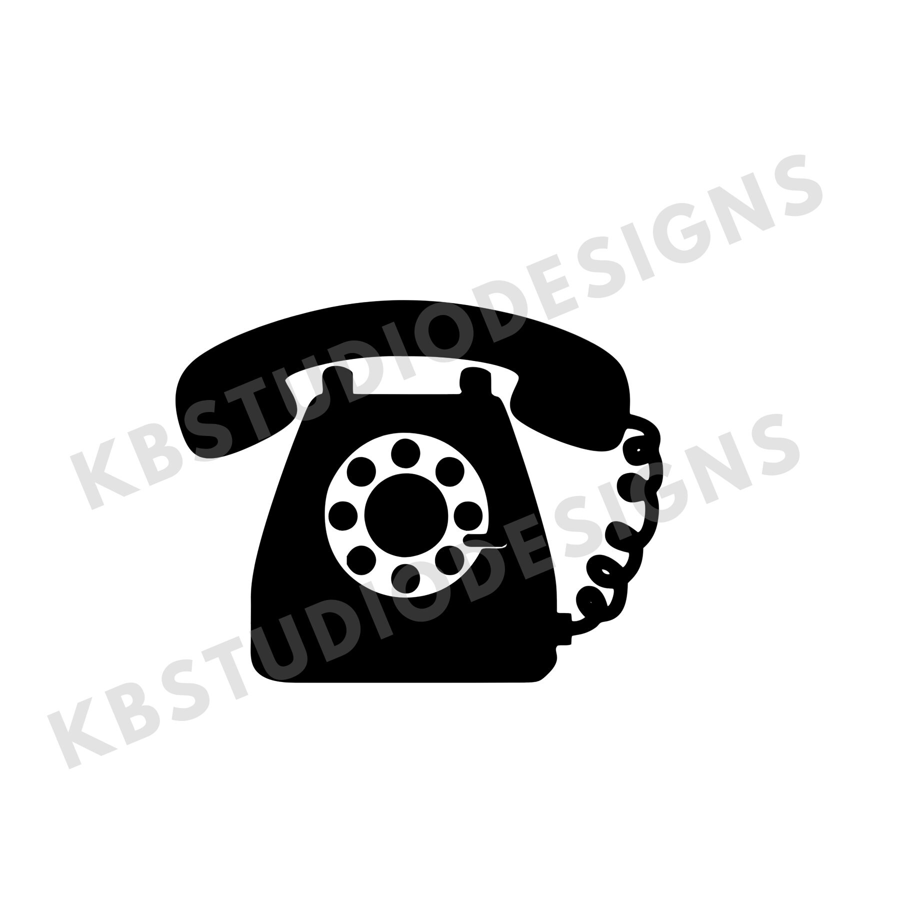 Rotary Phone SVG PNG JPG Old School Phone Svg Cricut - Etsy