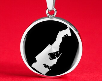 F1 Monaco Necklace With Coordinates the Racetro Engraved - Etsy