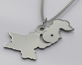 Pakistan Map Necklace | Etsy
