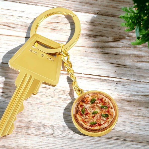 Pizza Keychain - Etsy