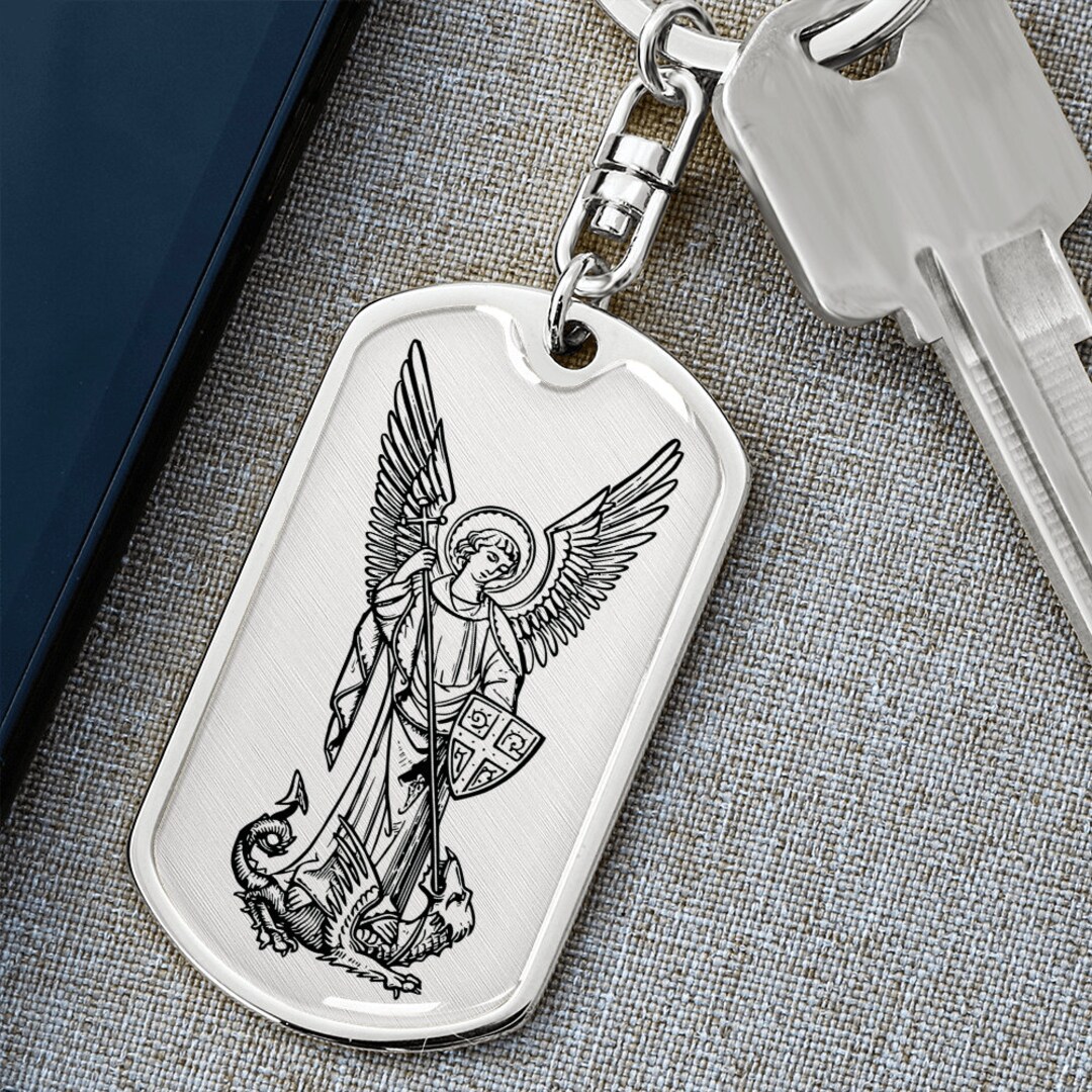 Archangel Michael Keychain - Etsy