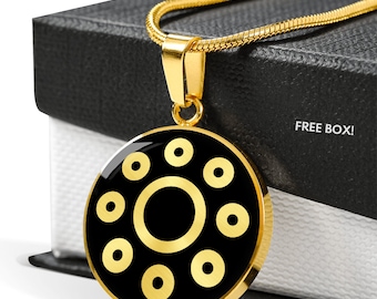 Handpan Pendpan-mini Pendant Necklace Sterling Silver Vintage Handmade ...