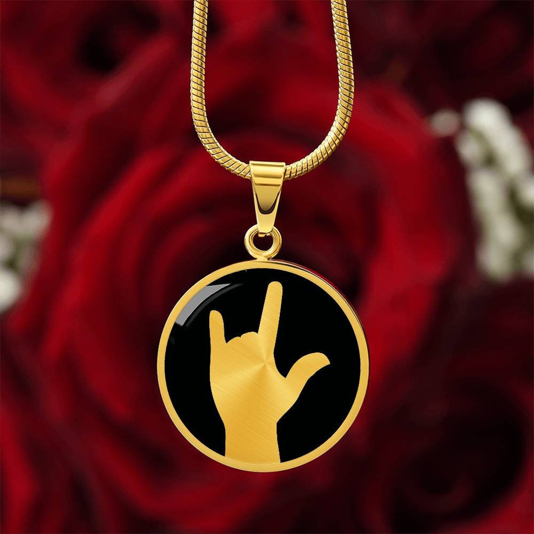 I Love You ILY Sign Language Necklace - Etsy
