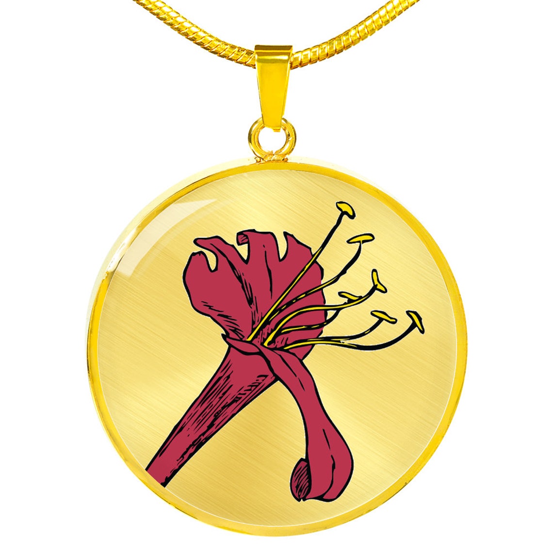 Honeysuckle Necklace June Birth Flower Jewelry - Etsy