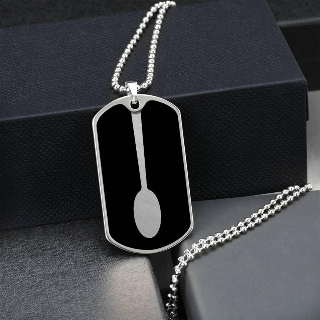 Small Spoon Dog Tag Necklace - Etsy
