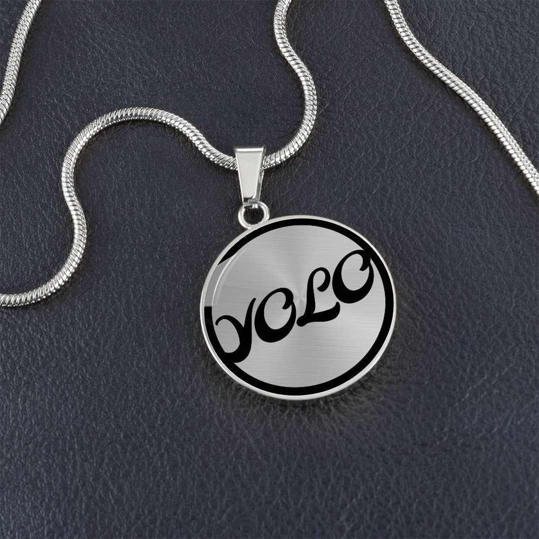 YOLO Necklace: Surgical Steel Pendant, 18k Gold Finish - Etsy