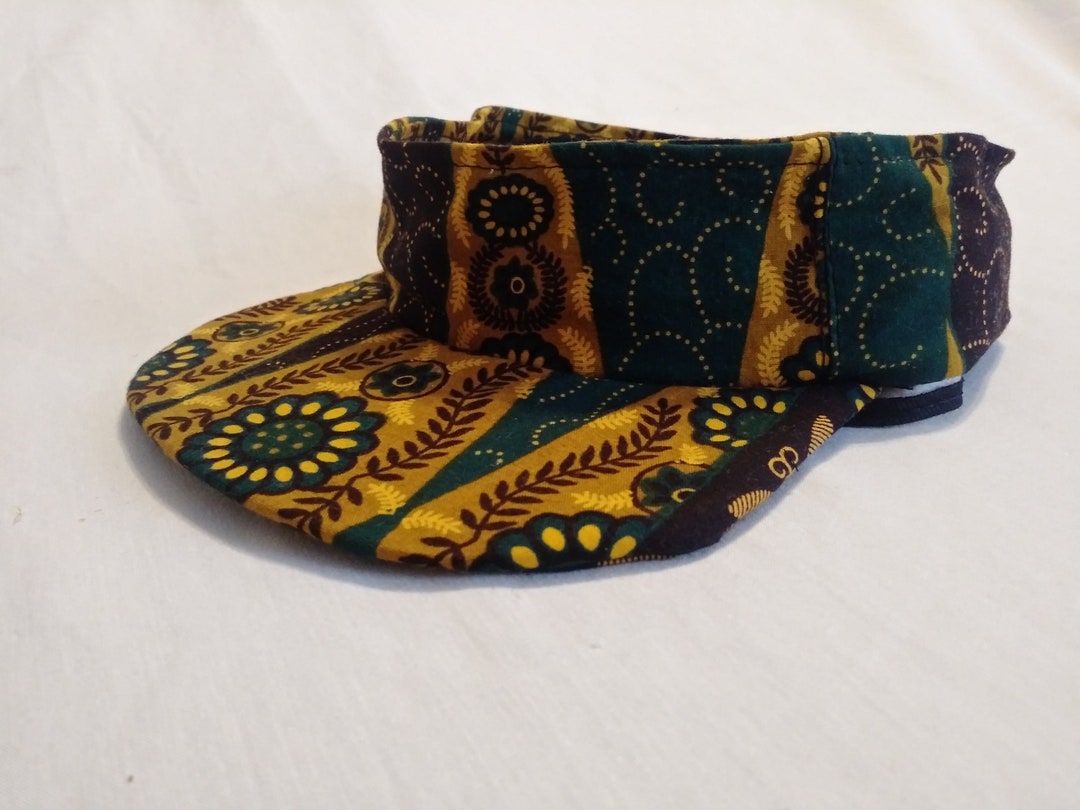 African Print Visor Hat - Etsy