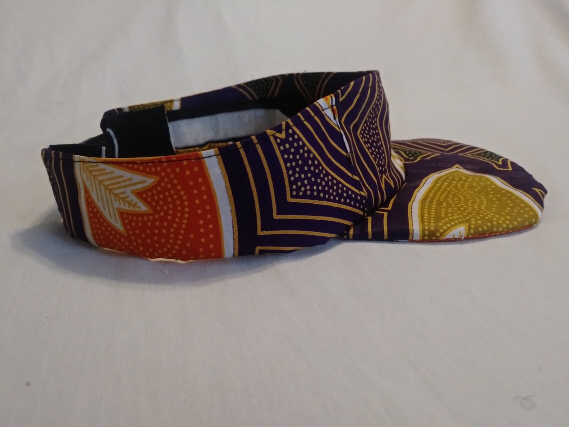 Dark Purple African Print Visor - Etsy