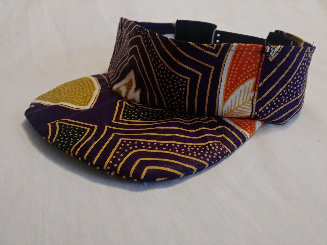 Dark Purple African Print Visor - Etsy