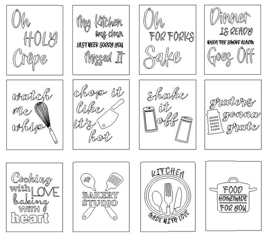 Kitchen SVG FILES for DIY Cricut | Etsy