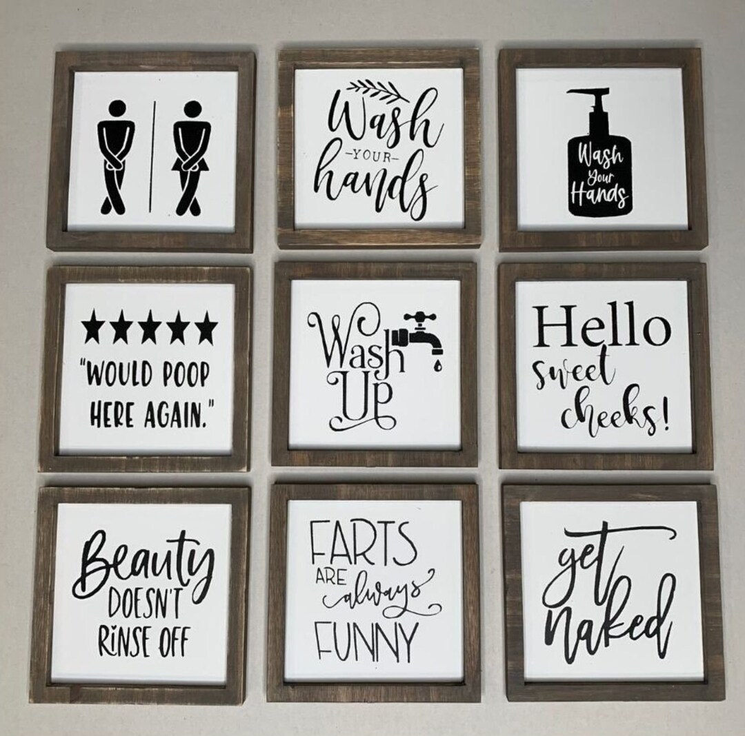Bathroom Signs - Etsy