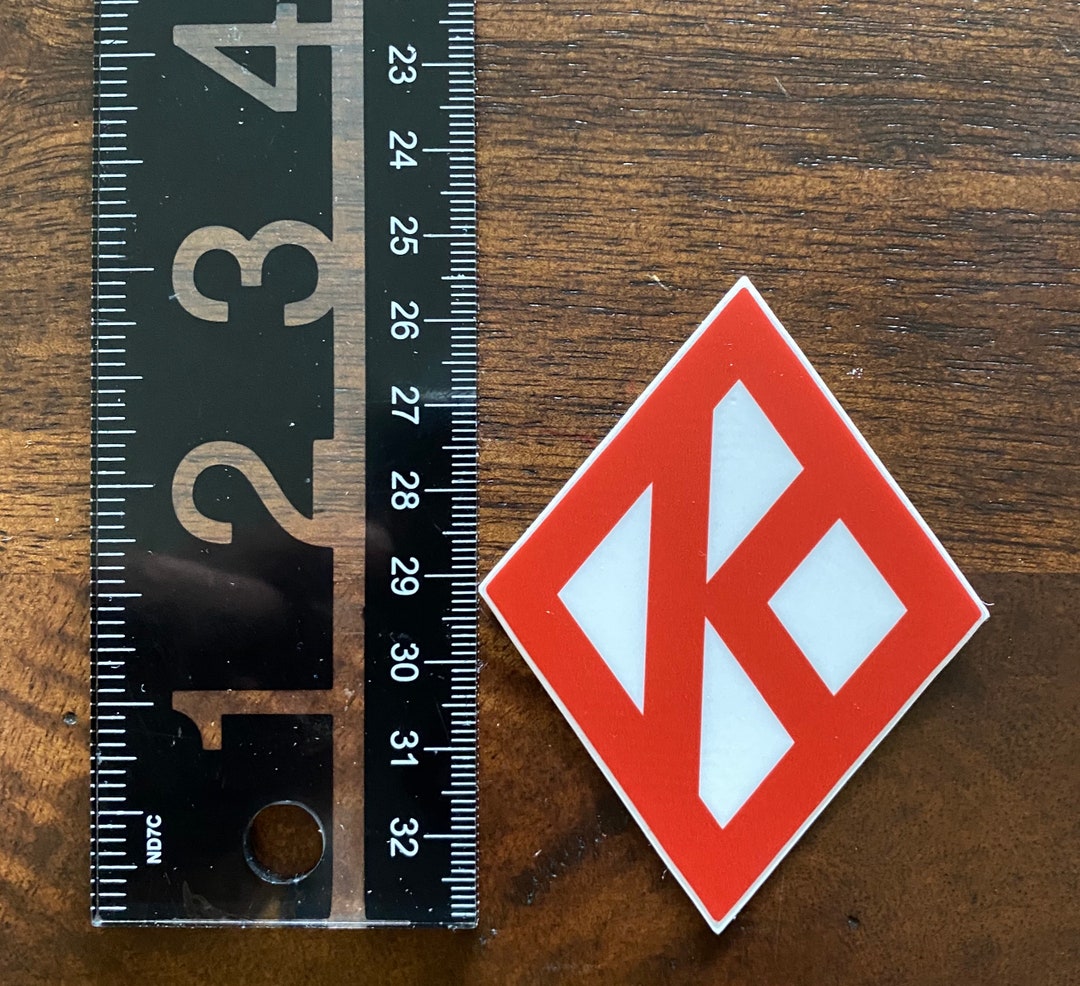 Nupe Sticker vinyl 2.32 X 3 Diamond K red/white - Etsy