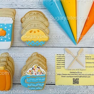 Fall Cookie Decorating Kit, Coffee DIY Decorating Cookies Kit, (extra ...