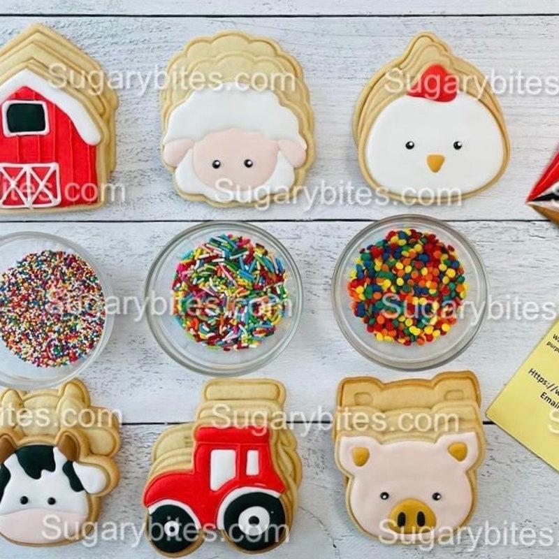 Farm Themed Sugar Cookies - Etsy