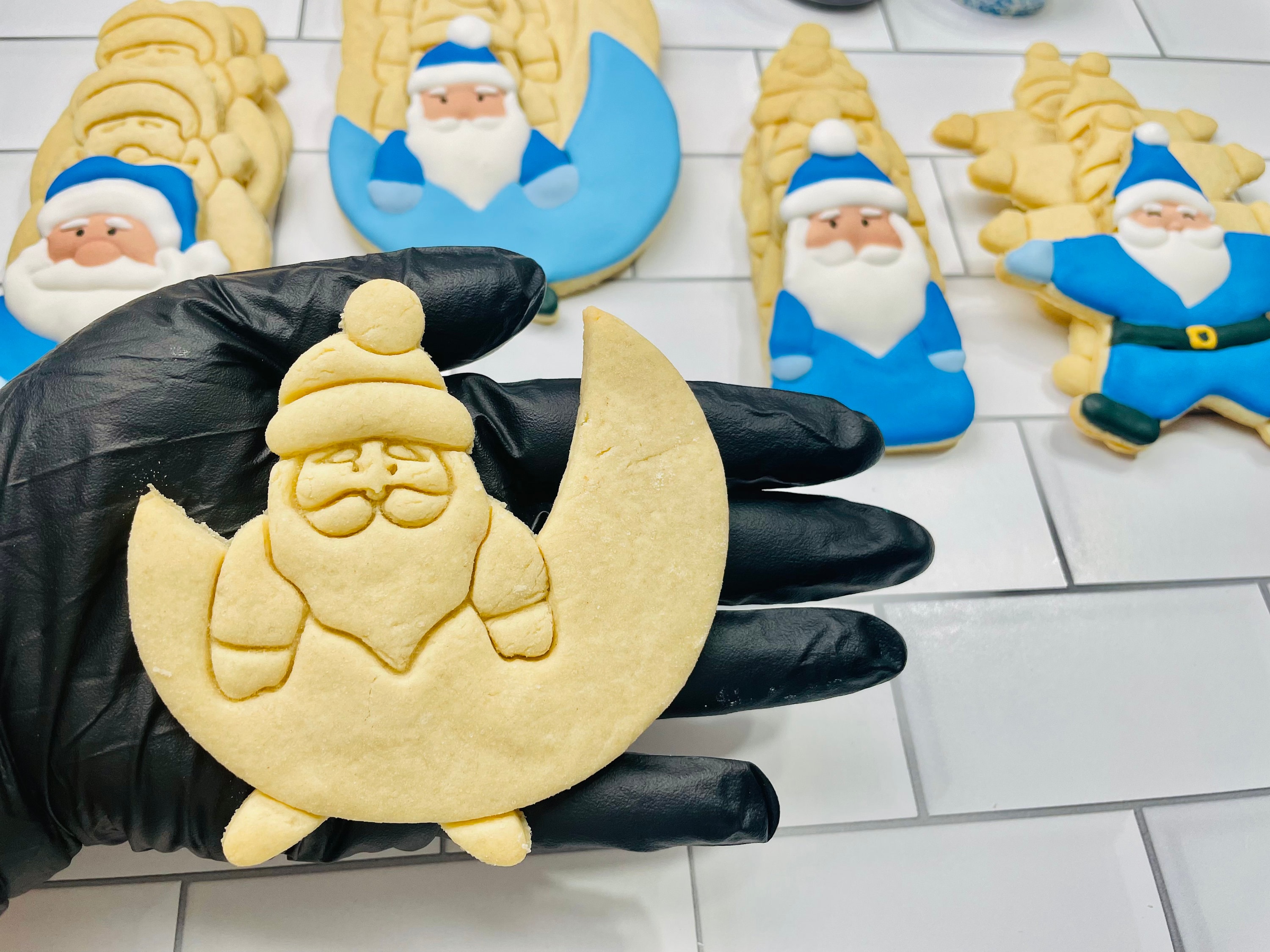 Christmas Cookie Santa Cookie Kit large Cookies Decorating - Etsy