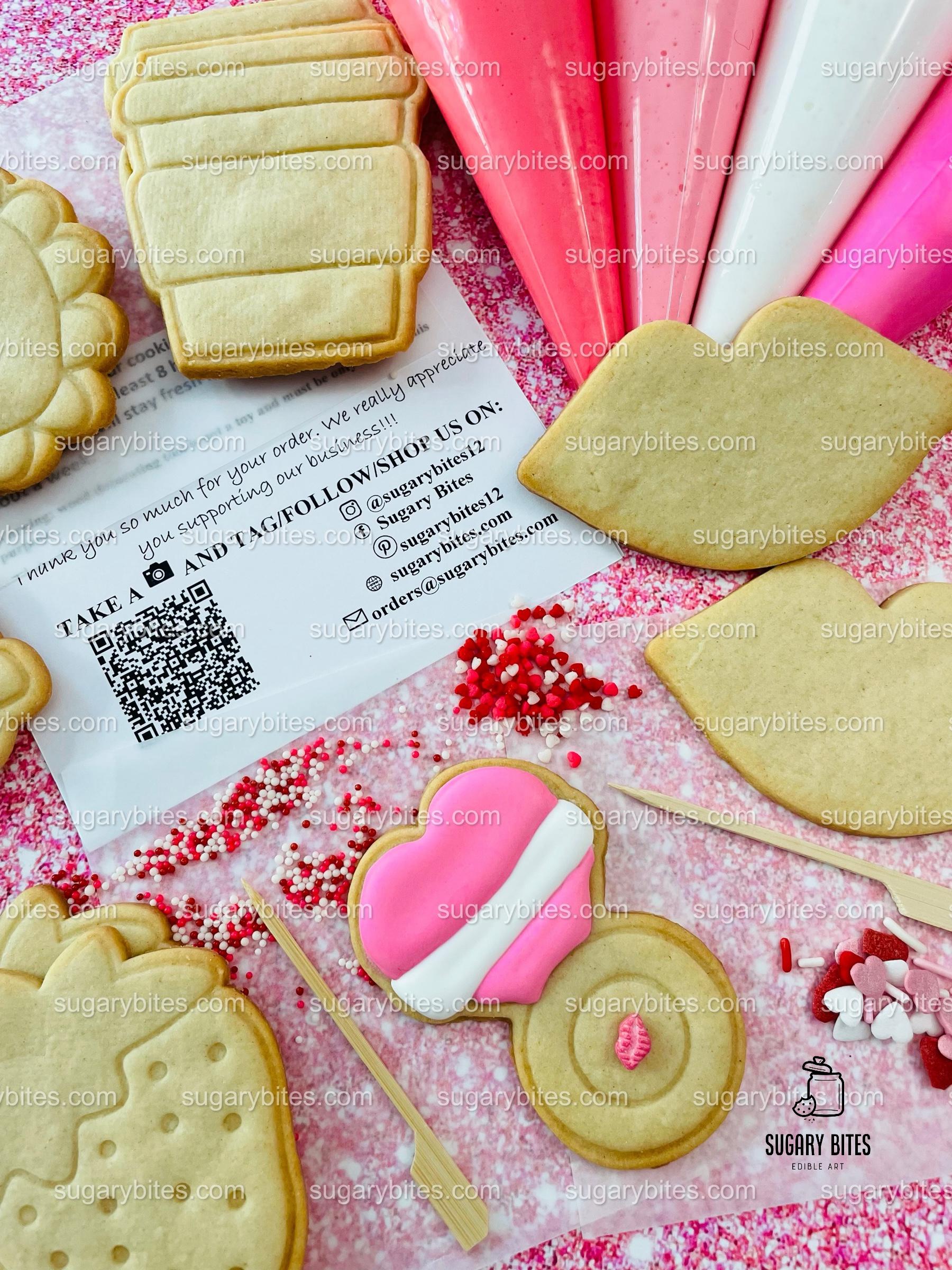 Valentine’s Day Cookie Decorating Kit, DIY Valentine’s Day Cookie Kit ...
