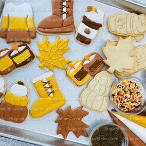 Fall Cookie Decorating Kit, Fall DIY Cookie Kit, (large Cookies ...