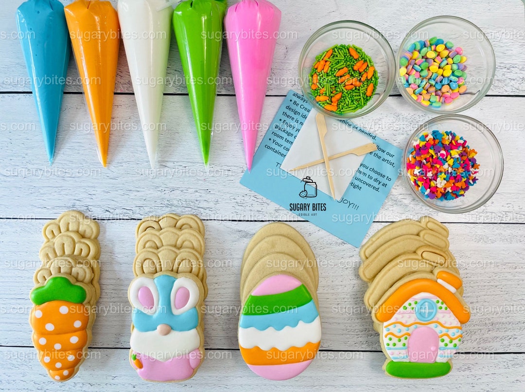 Easter Cookie Decorating Kit, Easter Spring DIY Sugar Cookie Kit ...