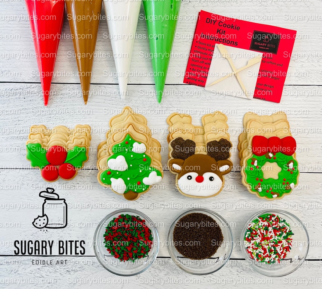 Christmas Cookie Decorating Kit, Christmas DIY Cookie Kit, (large ...