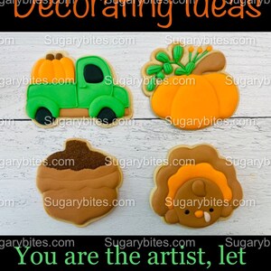 Fall Cookie Decorating Kit, Thanksgiving DIY (large Cookies) - Etsy