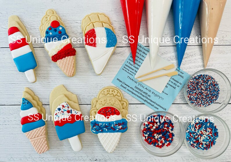 4th of July Cookie Decorating Kit DIY Memorial Day Decorating - Etsy