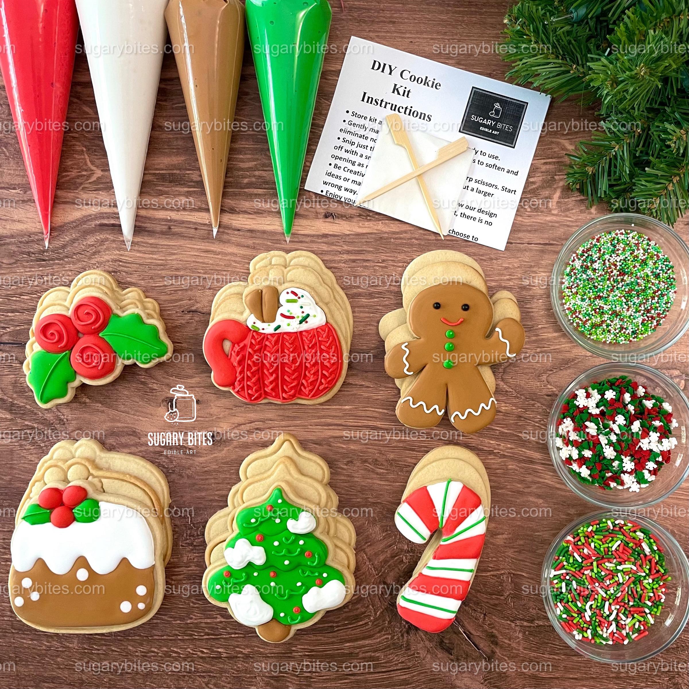 Christmas Cookie Decorating Kit, Christmas DIY Cookie Kit, (large ...