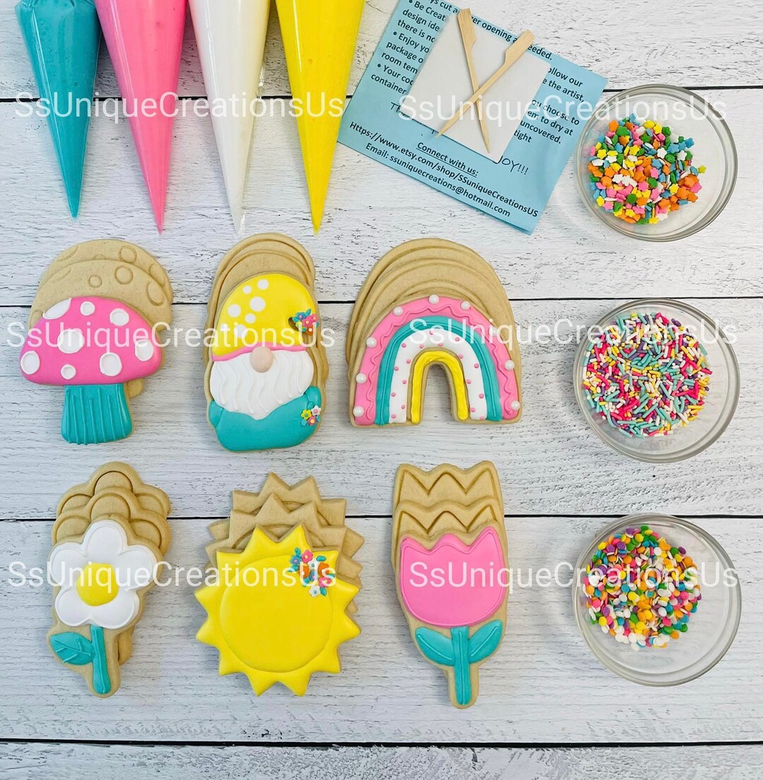 Summer Day Cookie Decorating Kit DIY Spring Sugar Cookie - Etsy