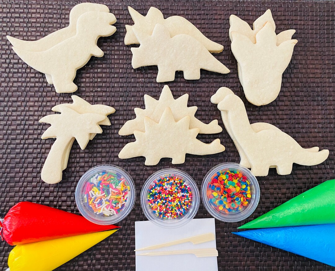 Dinosaur Theme DIY Cookie Kit, **INCLUDES 24 ITEMS** (large Cookies ...