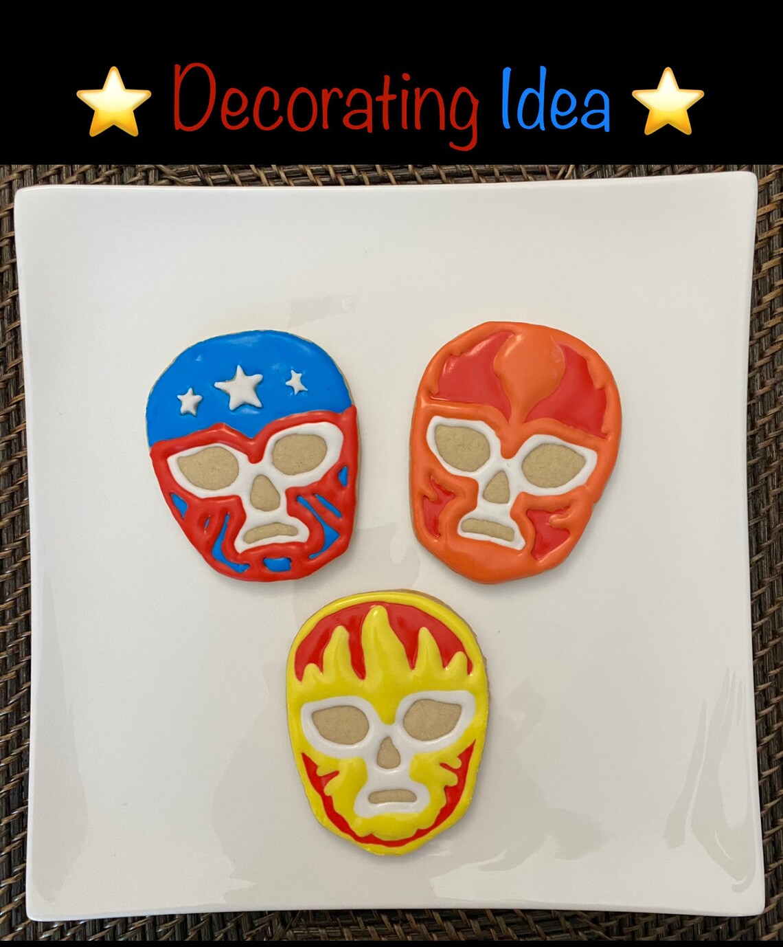 Lucha Libre Mask Cookie Decorating Kit, Gourmet Cookies, Sprinkles - Etsy
