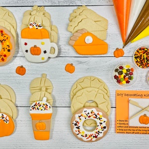 Fall Cookie Kit Pumpkin Coffee Shop extra Large Cookies | Etsy