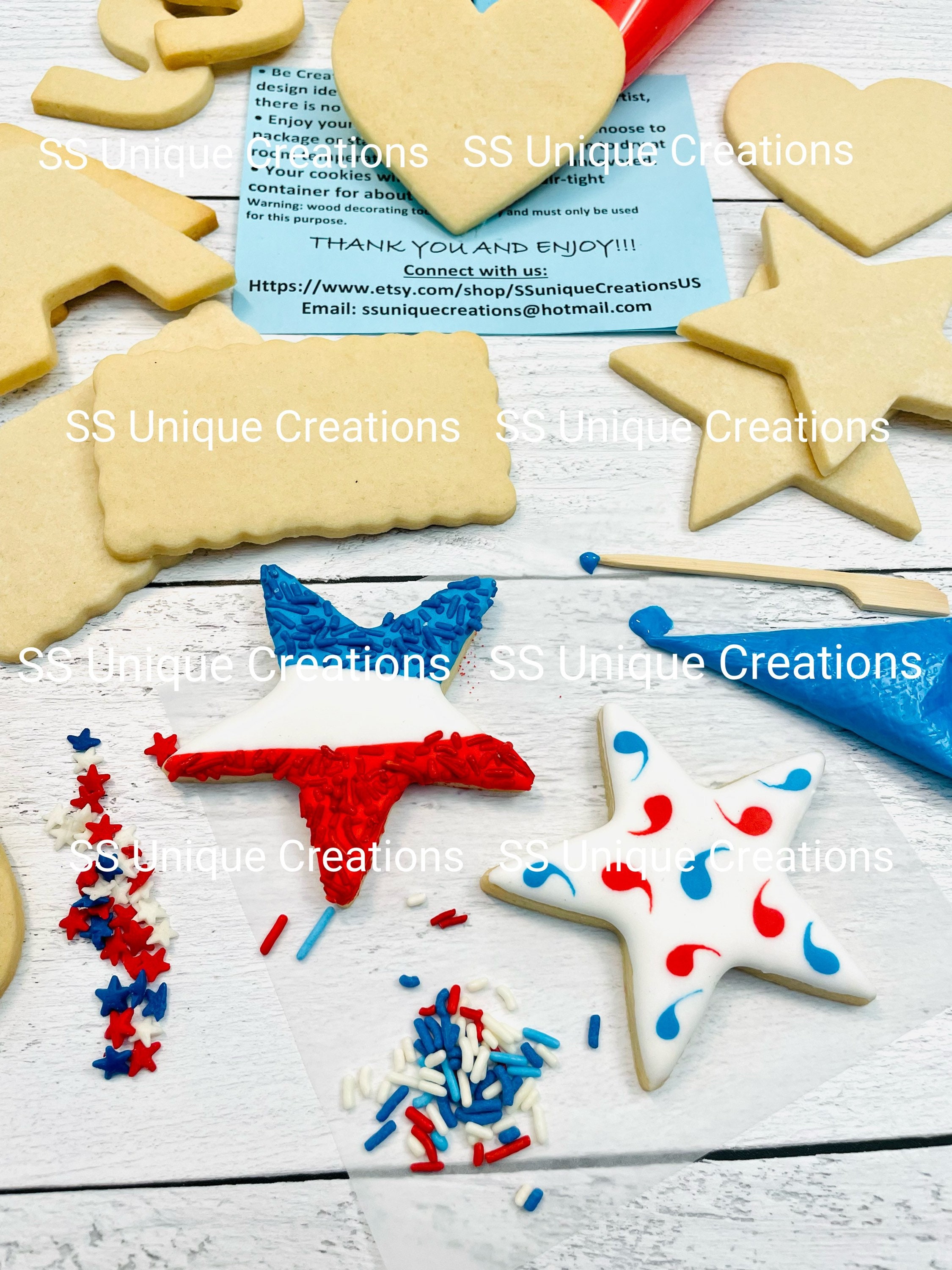 4th of July Cookies Kit 4th of July Cookie Decorating Kit | Etsy