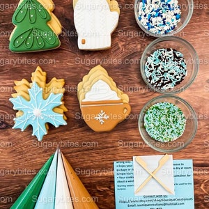 Winter Cookie Decorating Kit, Winter DIY Cookie Kit, (large Cookies ...