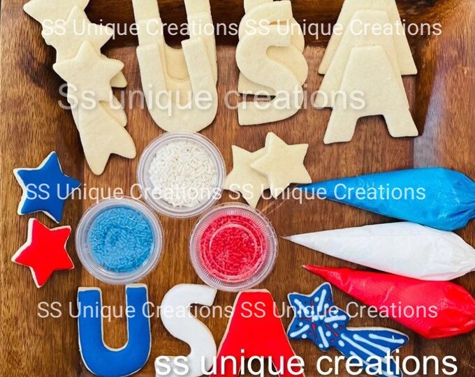 4th of July Cookie Decorating Kit, INCLUDES 24 Itemsindependence Cookie ...