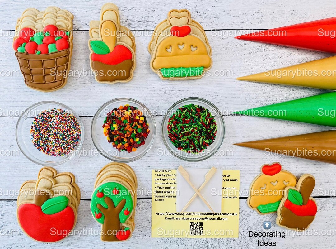 Fall Cookie Decorating Kit, Thanksgiving DIY Activity (12 Cookies) - Etsy