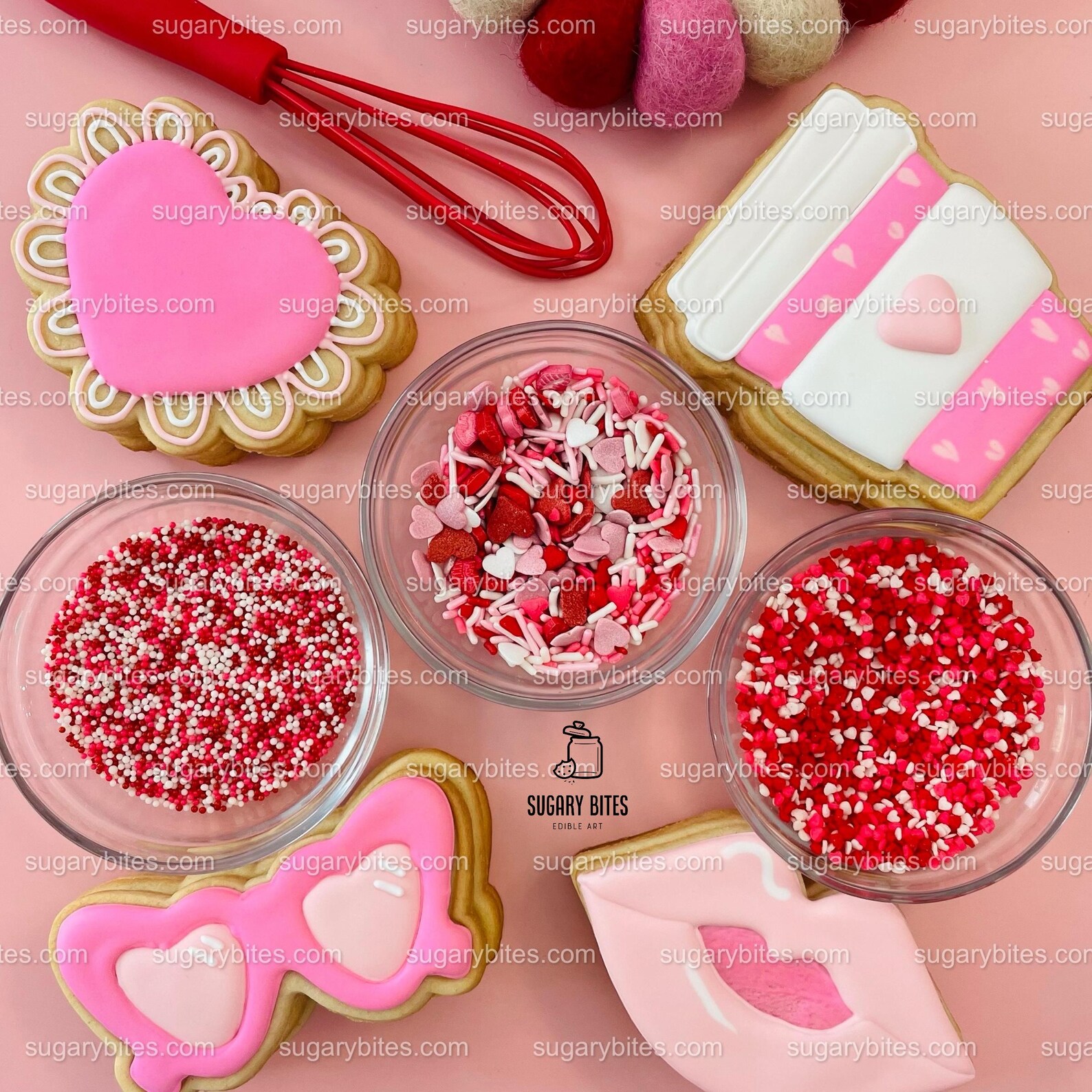 Valentine’s Day Cookie Decorating Kit, DIY Valentine’s Day Cookie Kit ...