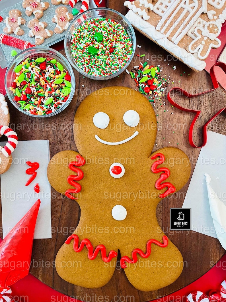 Giant Gingerbread Man Cookie Decorating Kit, 11 Inch DIY Christmas ...