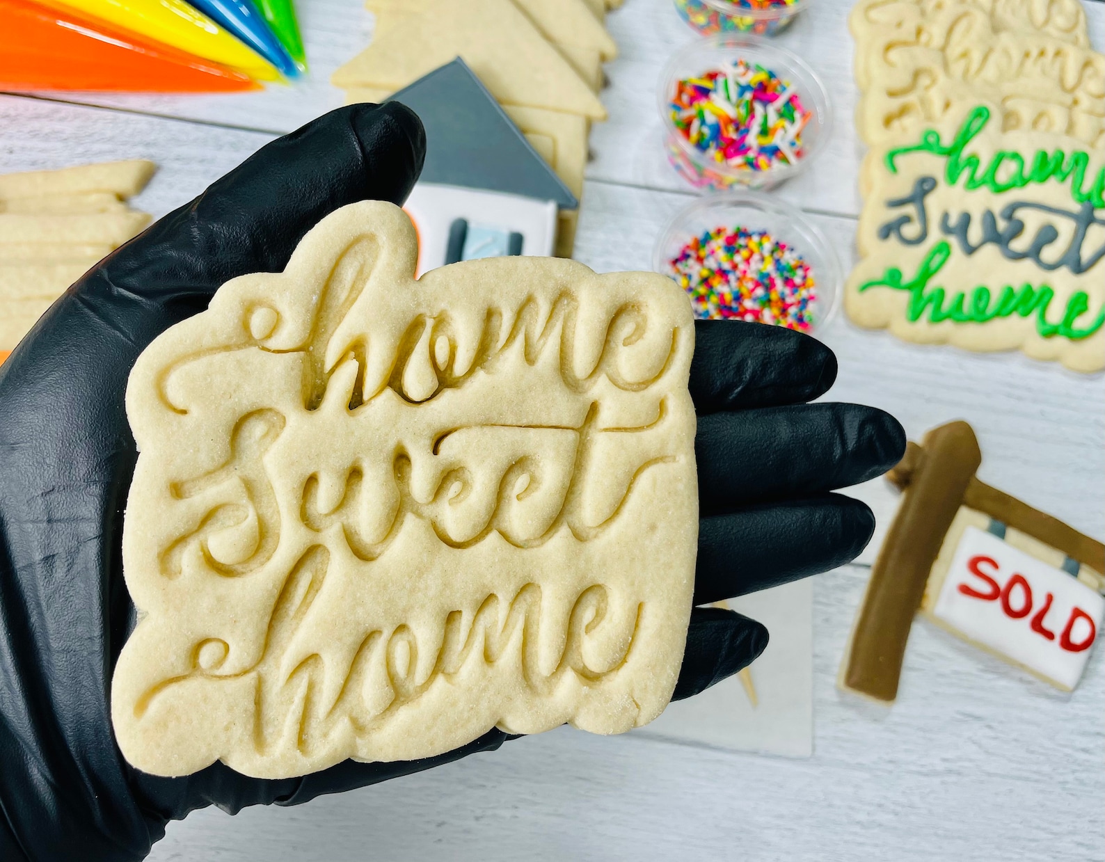 Home Sweet Home Decorating Kit large Cookies House | Etsy
